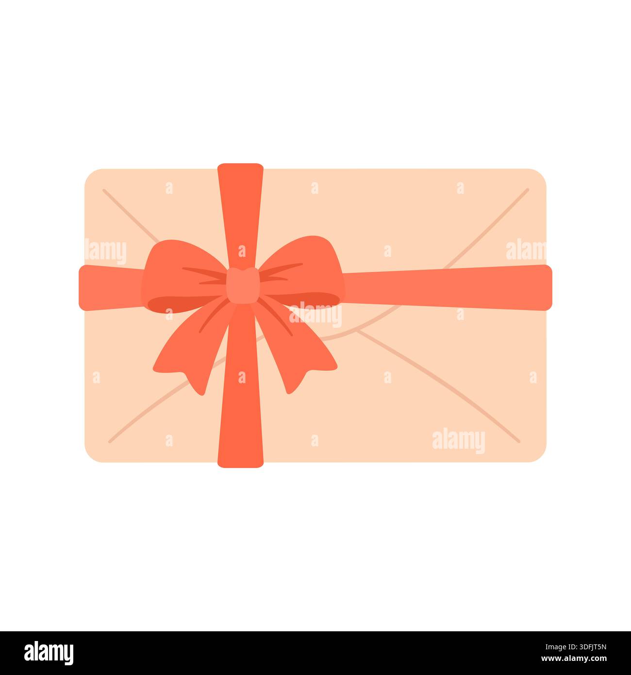 Envelope on gift wrapping Stock Vector Images - Alamy