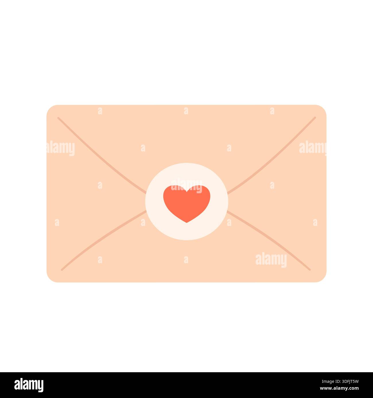 Valentine heart letter envelope Stock Vector Images - Alamy