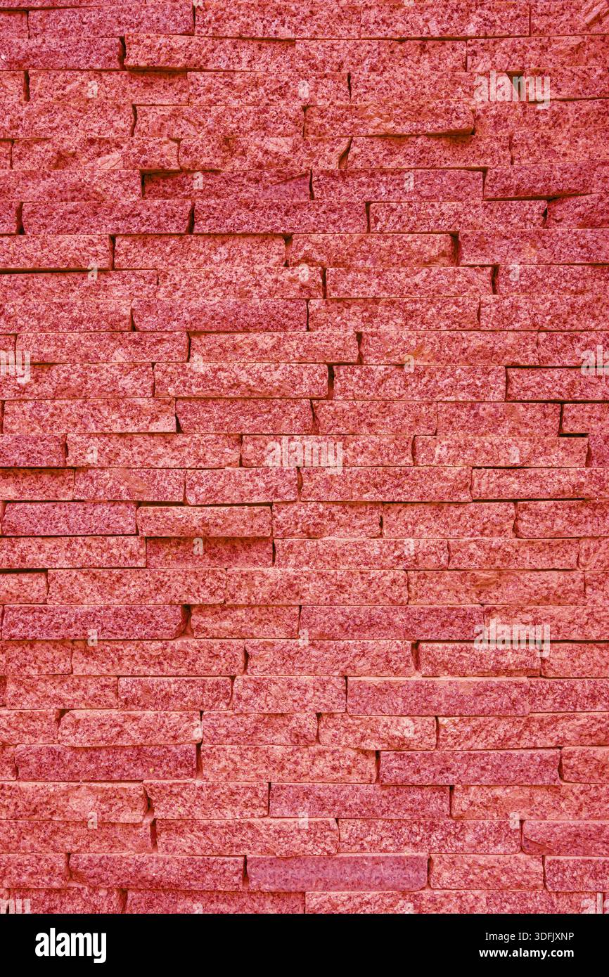 Red wall of rough brick. Abstract construction background Stock Photo ...