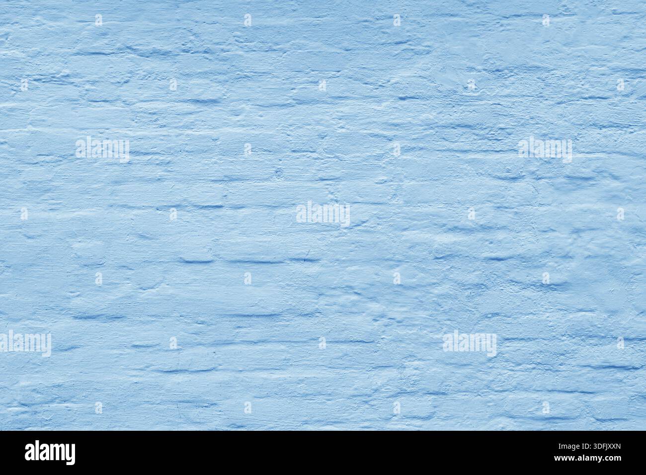 Brick wall covered with blue plaster. Abstract construction background ...