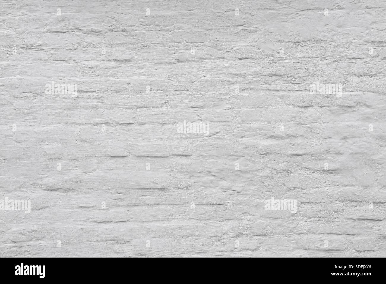 Brick wall covered with white plaster. Abstract construction background ...
