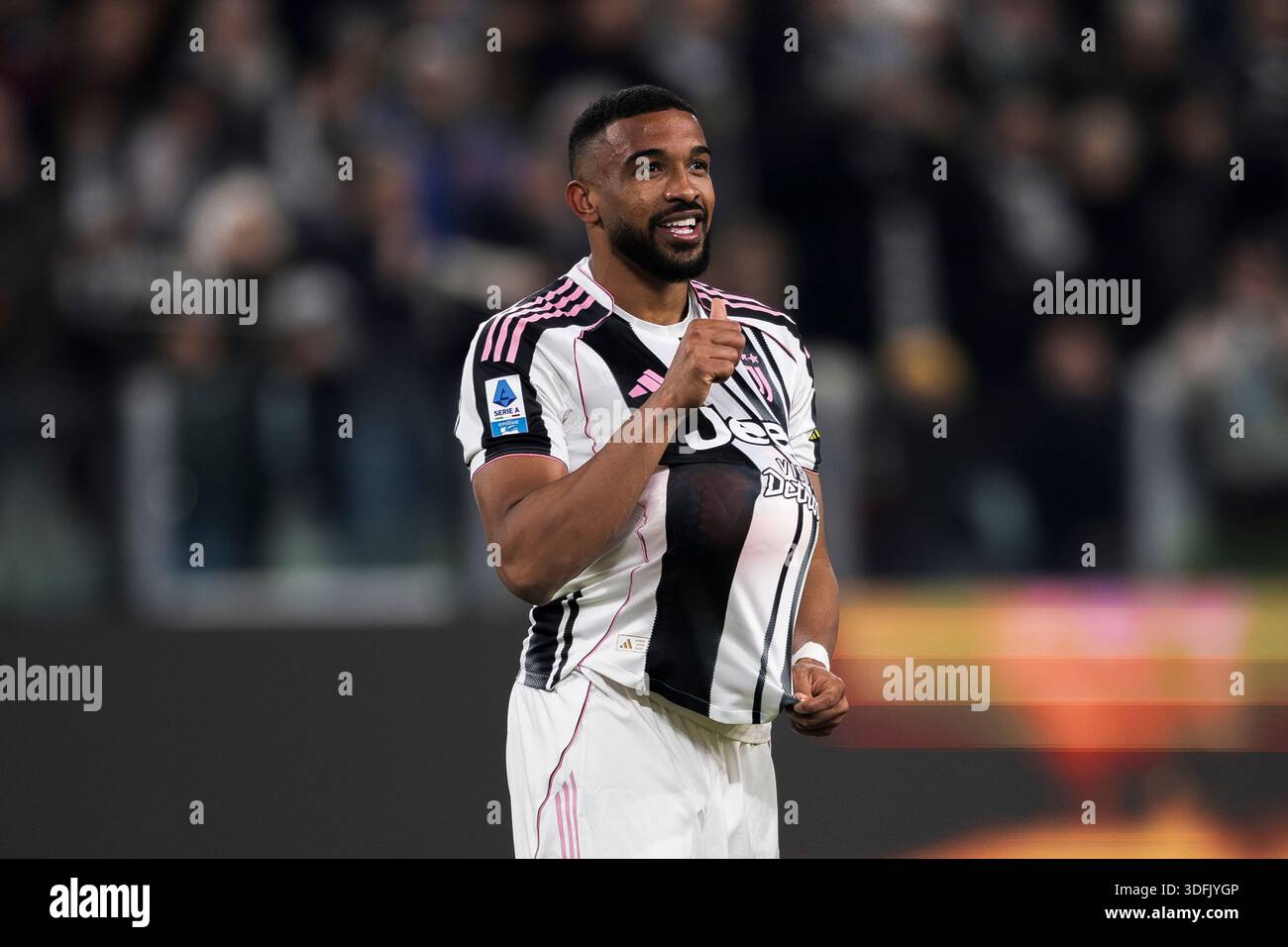 Gleison Bremer of Juventus FC celebrates after scoring the opening goal ...