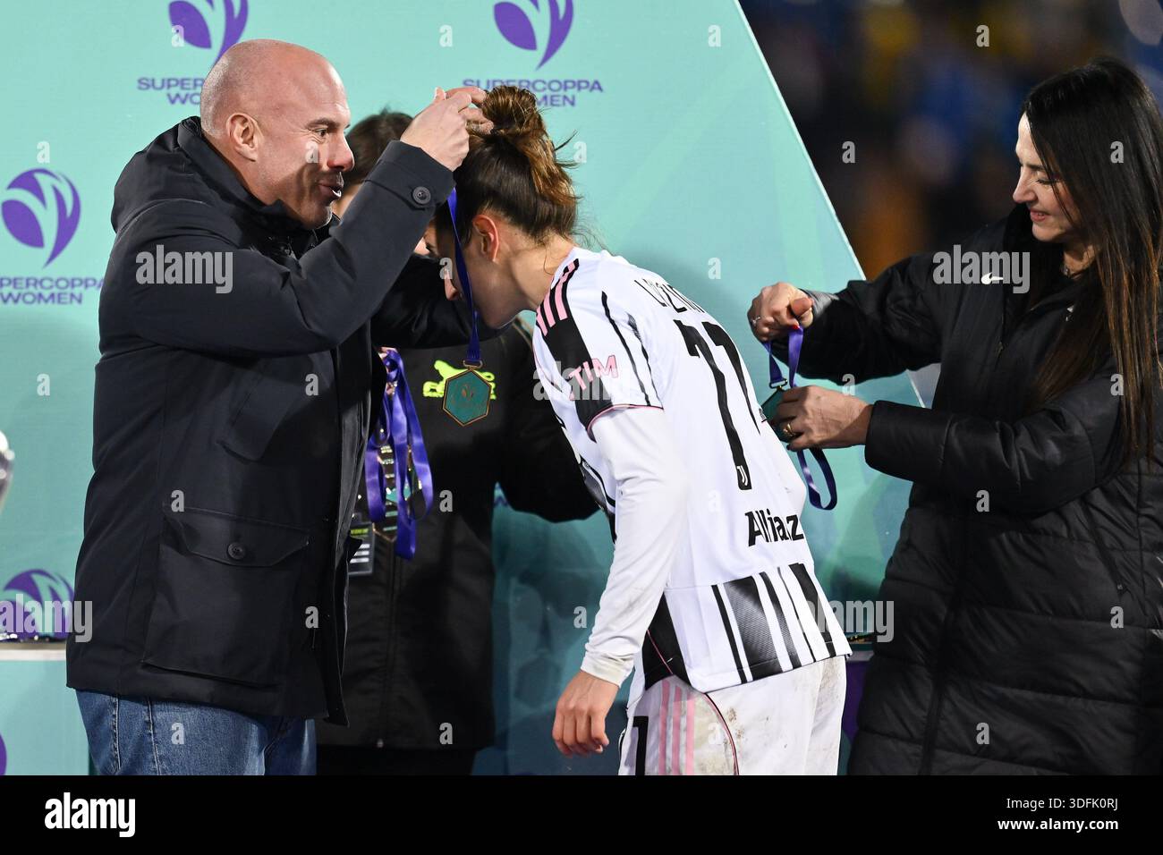 Andrea Soncin and Martina Lenzini of Juventus F.C. during the awards ...