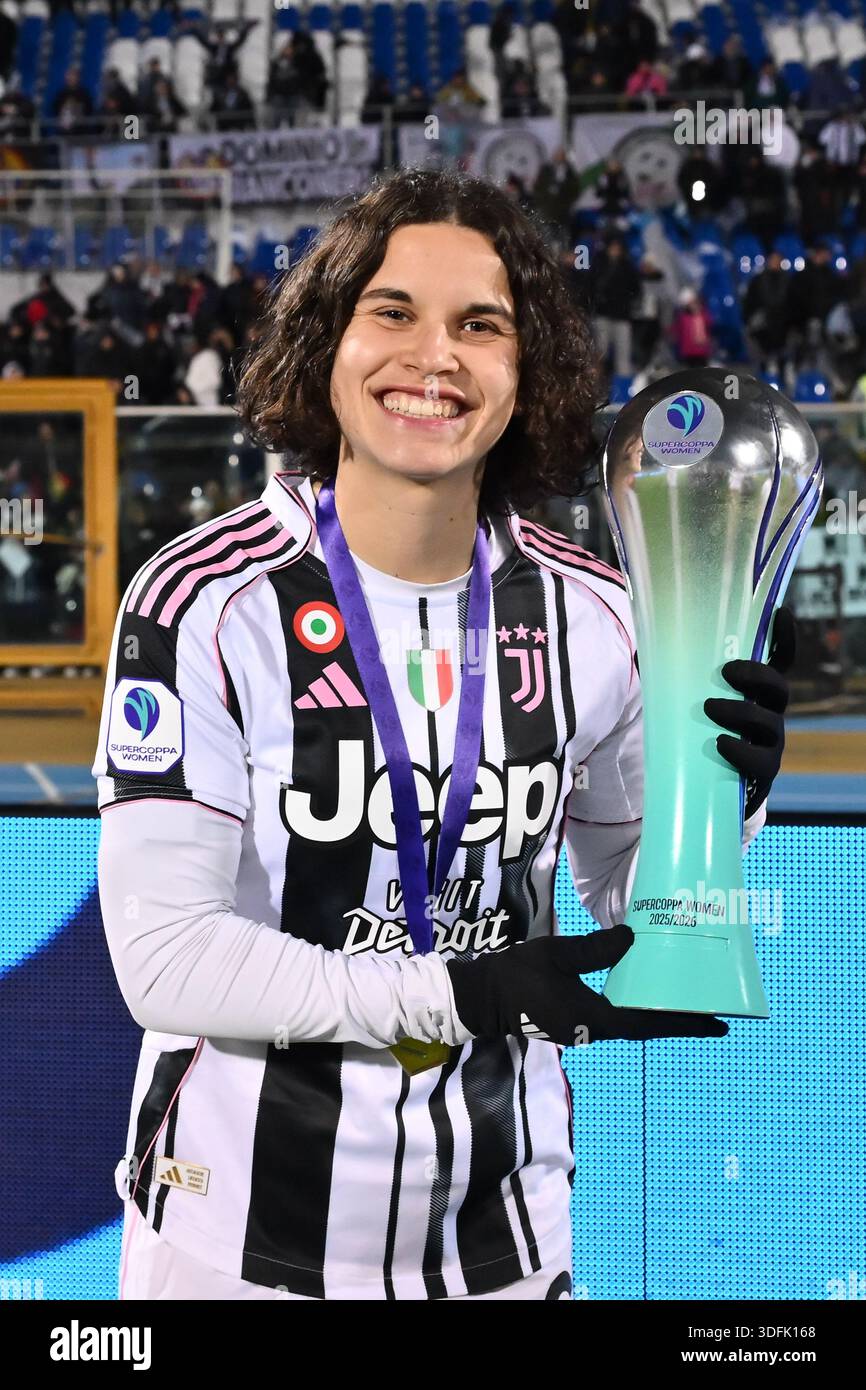 Eva Schatzer of Juventus F.C. during the awards ceremony of the Women's ...