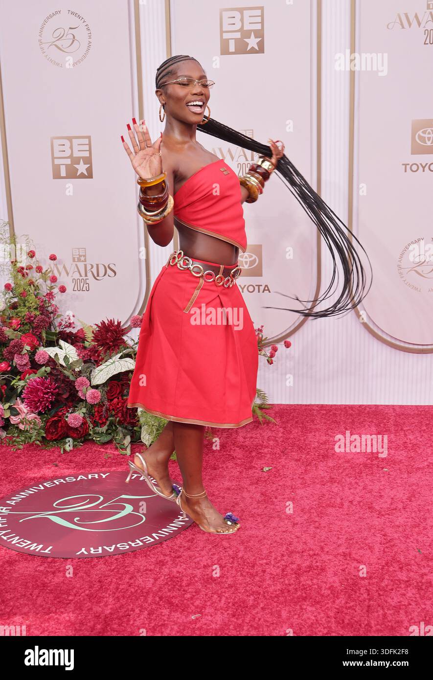 Jaylah Ji'mya Hickmon (Doechii) attends the 2025 BET Awards at Peacock ...