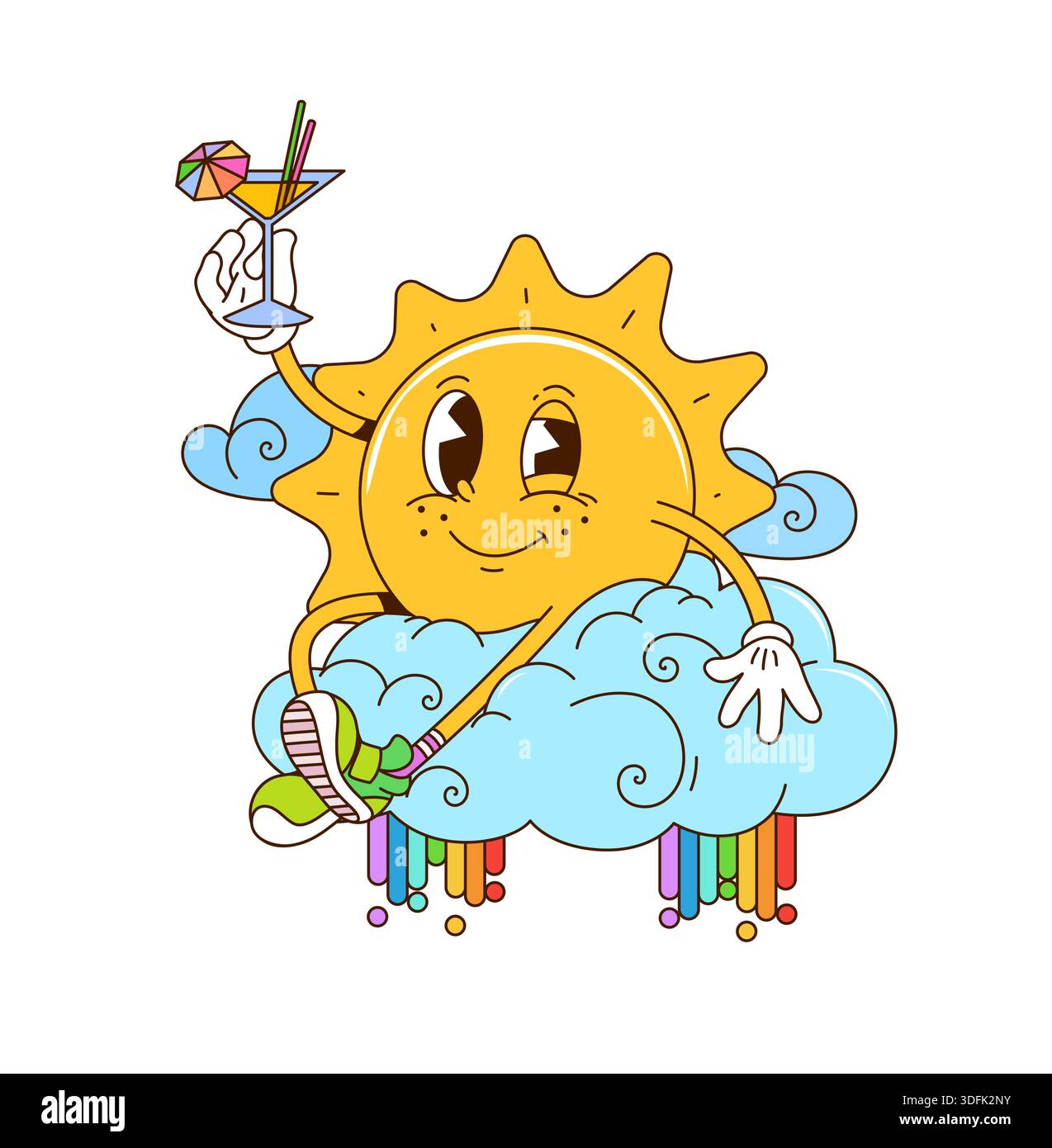 Groovy school cartoon characters Stock Vector Images - Alamy