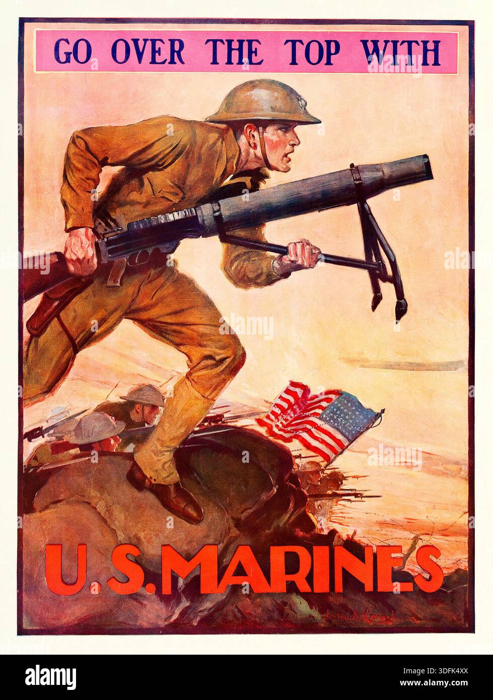This 1918 World War I propaganda poster, created by artist John Edward ...