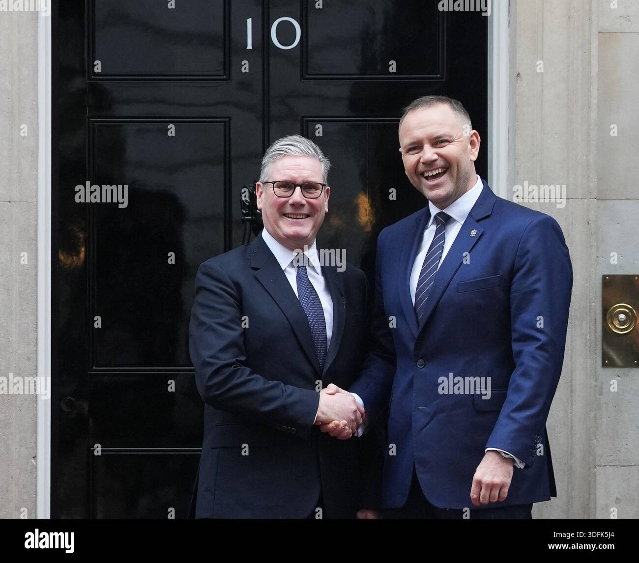 Prime Minister Sir Keir Starmer (left) welcomes the President of Poland ...
