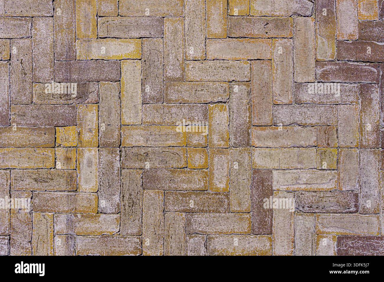 Worn tiled street surface. Abstract construction background Stock Photo ...