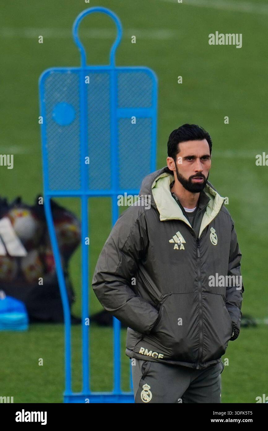 Real Madrid new coach Alvaro Arbeloa attends a training session in ...