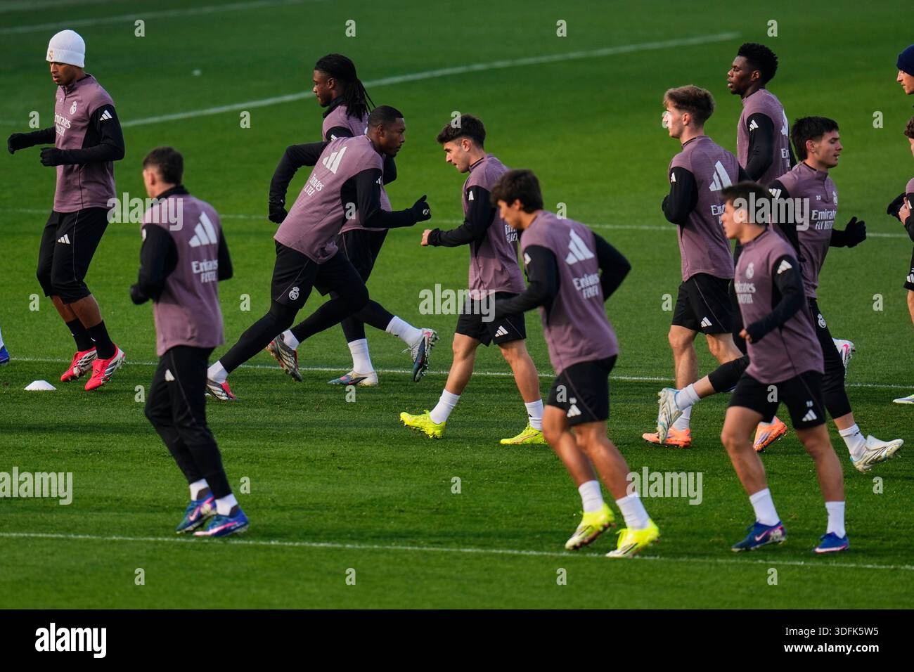Real Madrid team players attend a training session in Madrid, Tuesday ...