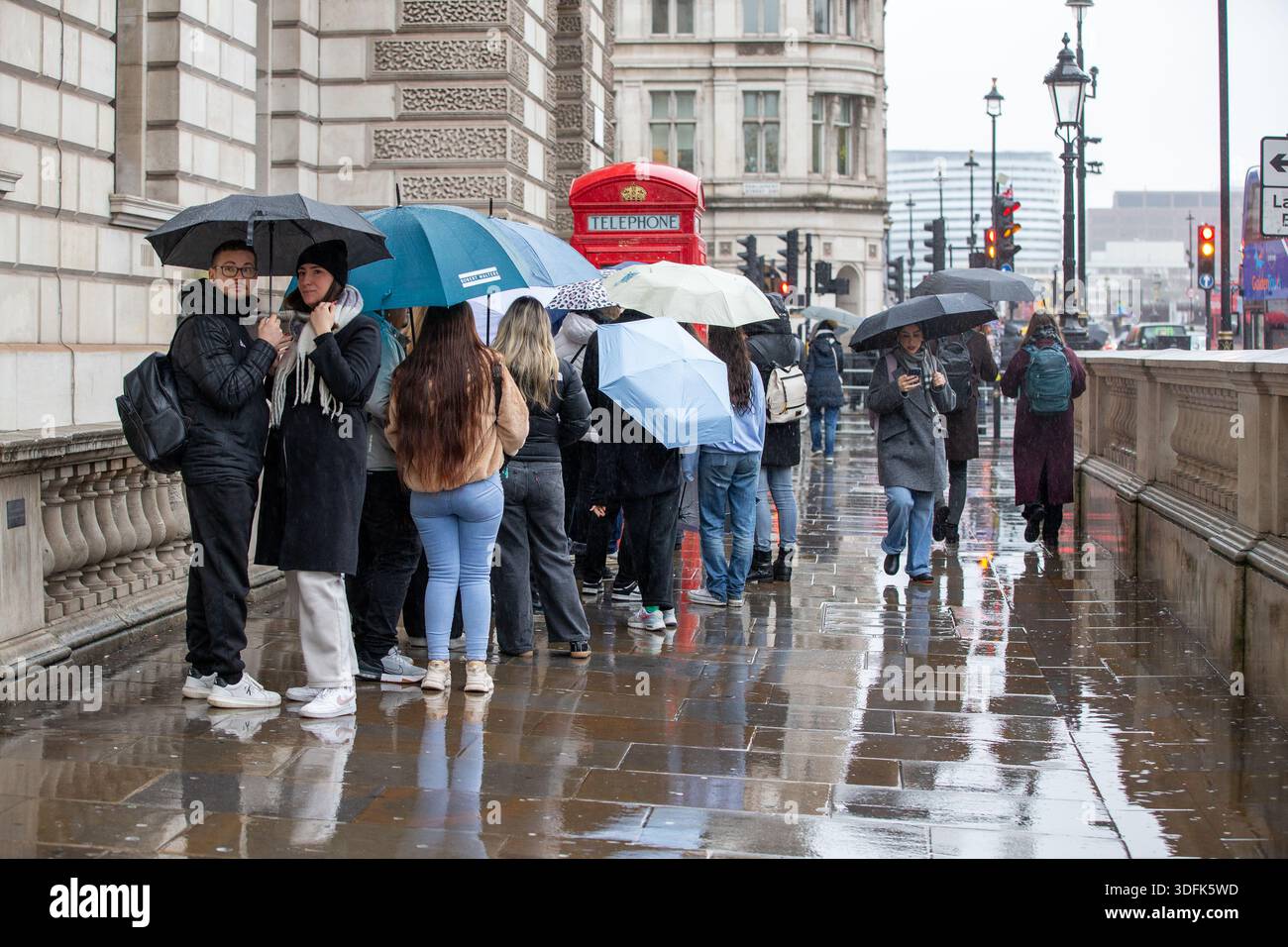 London England, UK. 13th Jan, 2026. The typically British wet and ...