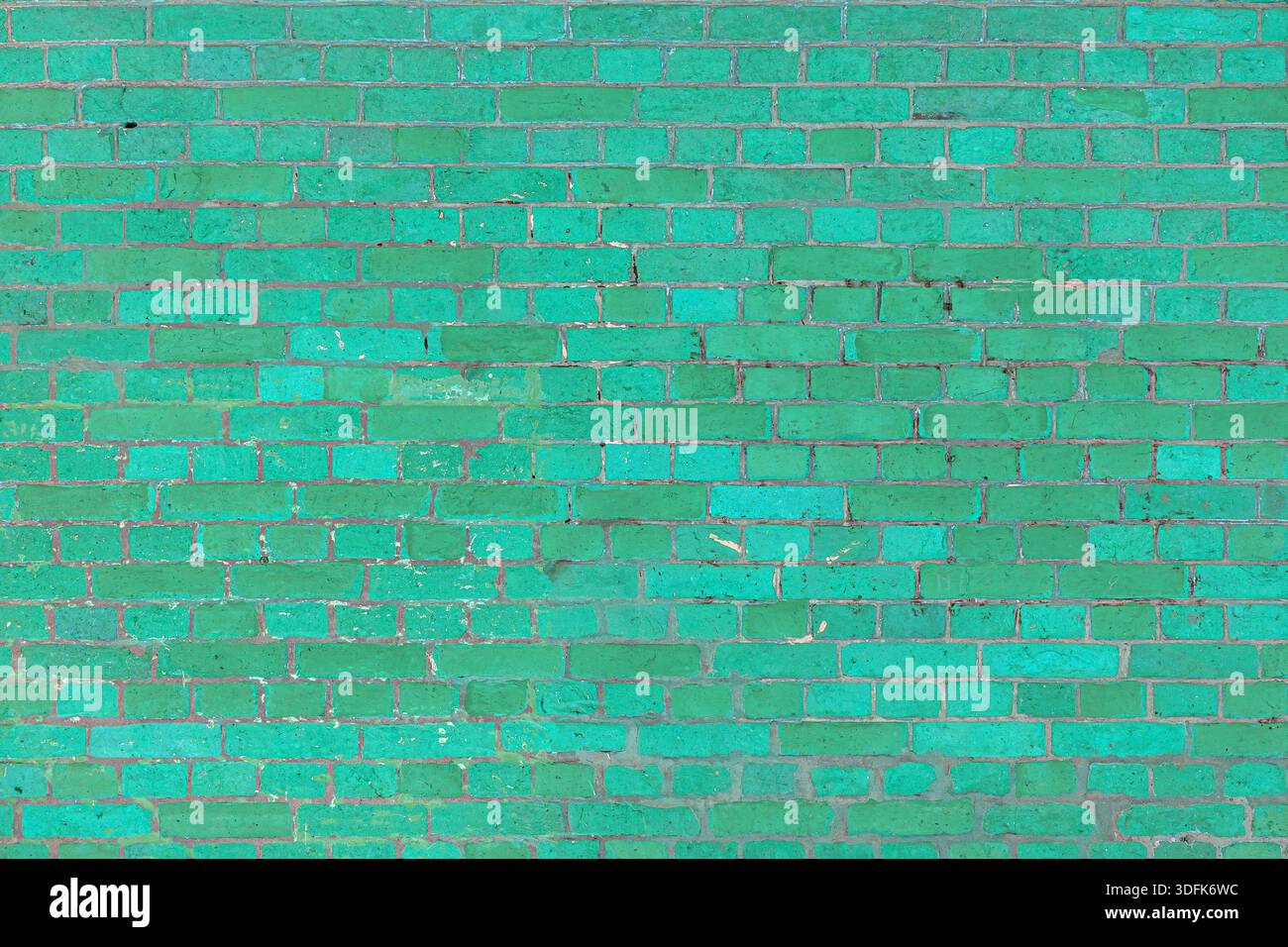 Texture of an old green brick wall. Abstract construction background ...