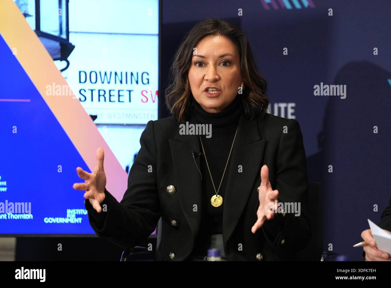 Baroness Hazarika speaking at the Institute for Government conference ...