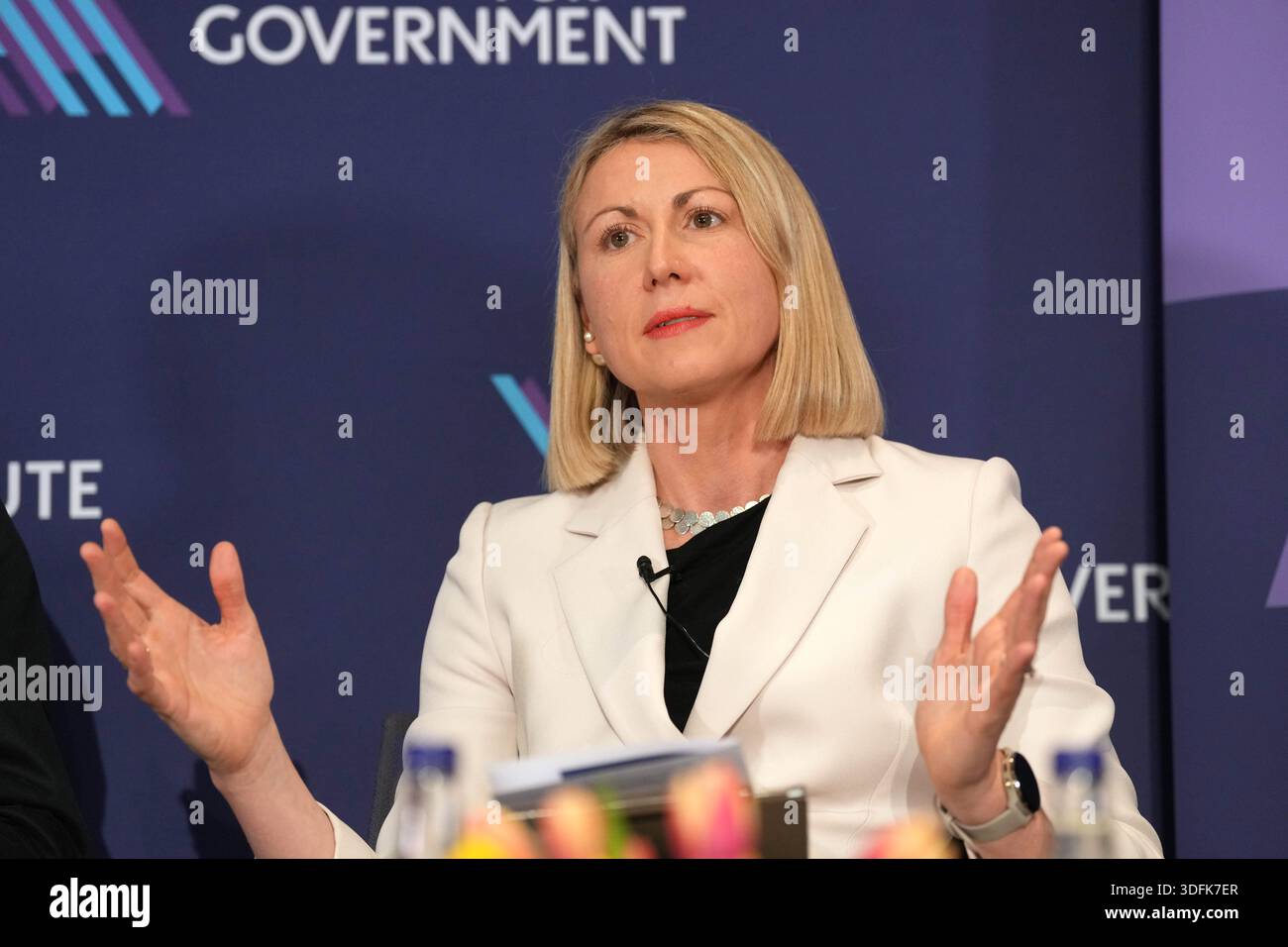 Kelly Beaver speaking at the Institute for Government conference in ...