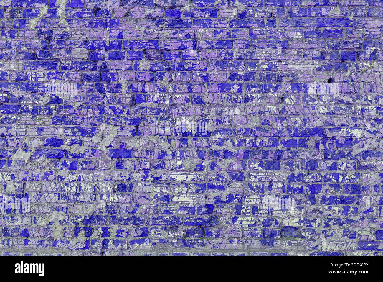 Texture of an old blue brick wall. Abstract construction background ...