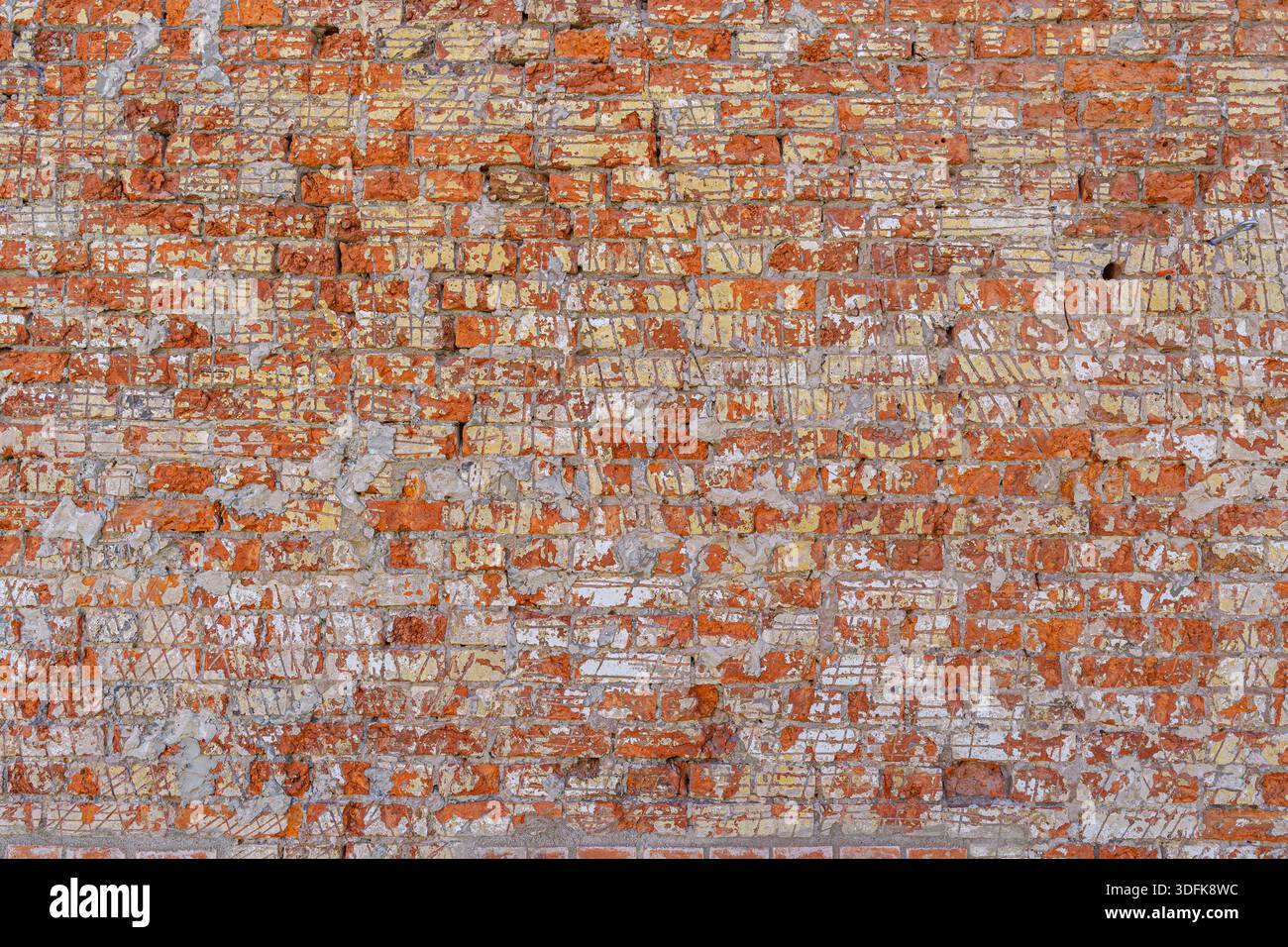 Texture of an old red brick wall. Abstract construction background ...