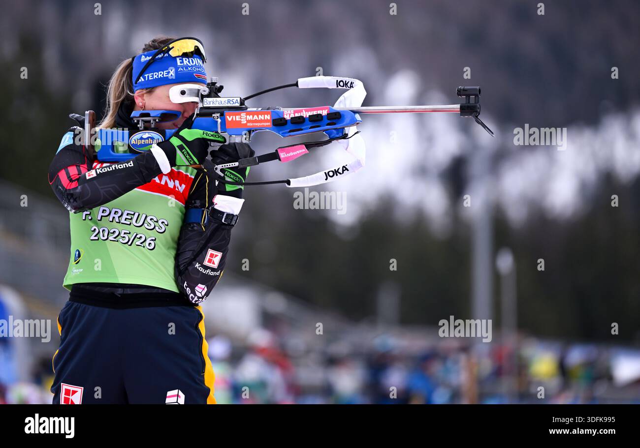 13 January 2026, Bavaria, Ruhpolding: Biathlon: World Cup, training ...