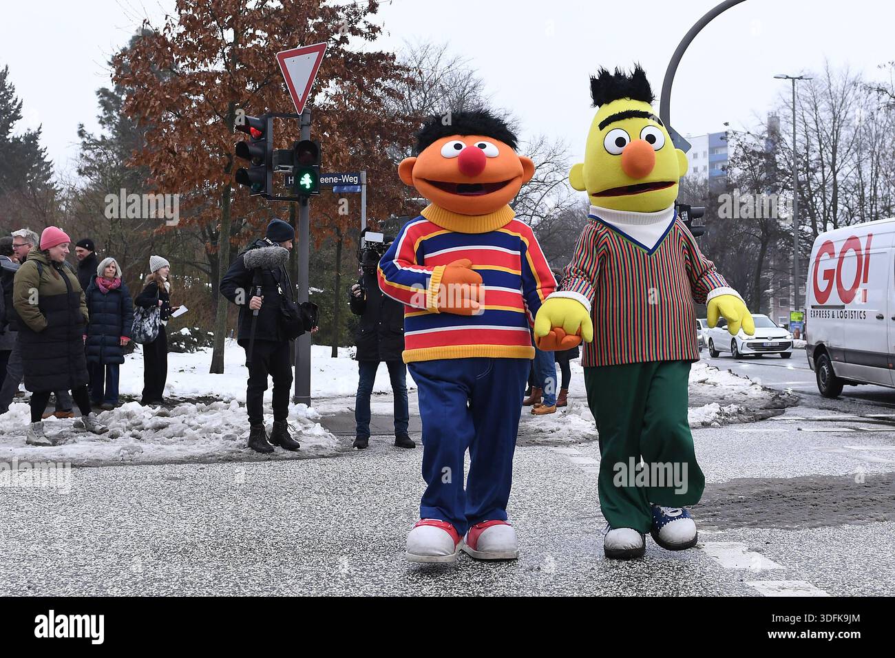 Ampeln für die Sesamstraße am 13.01.2026 in Hamburg Ernie und Bert ...