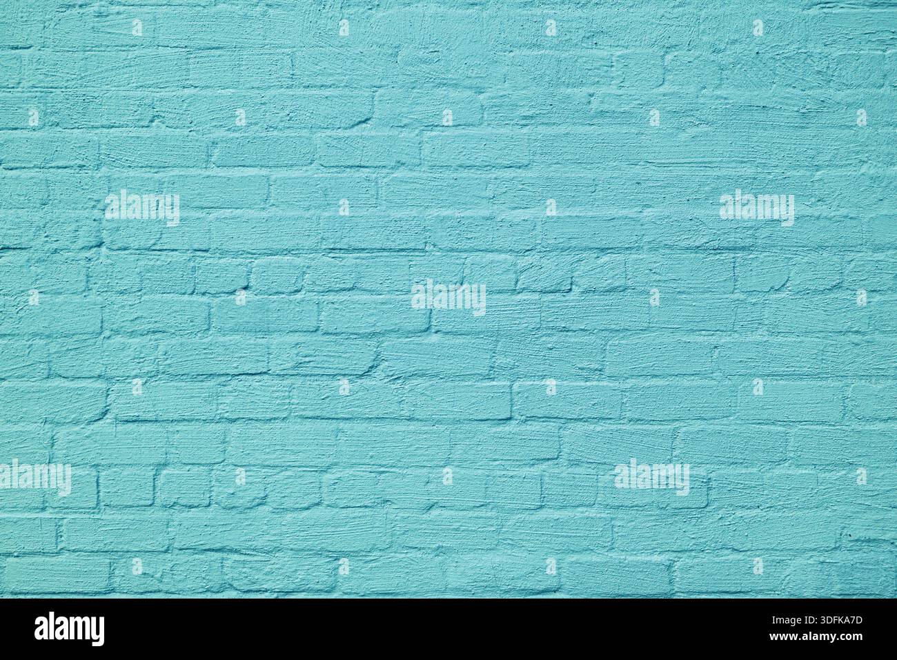 The brick wall is painted with blue paint. Abstract construction ...