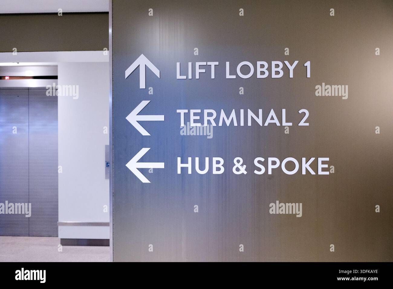 Singapore, Singapore - October 3, 2025: Clear directional signage ...