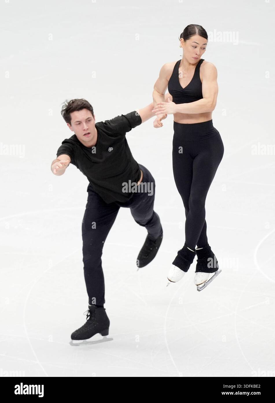 Greay Britain's Anastasia Vaipan-Law and Luke Digby during a practice ...