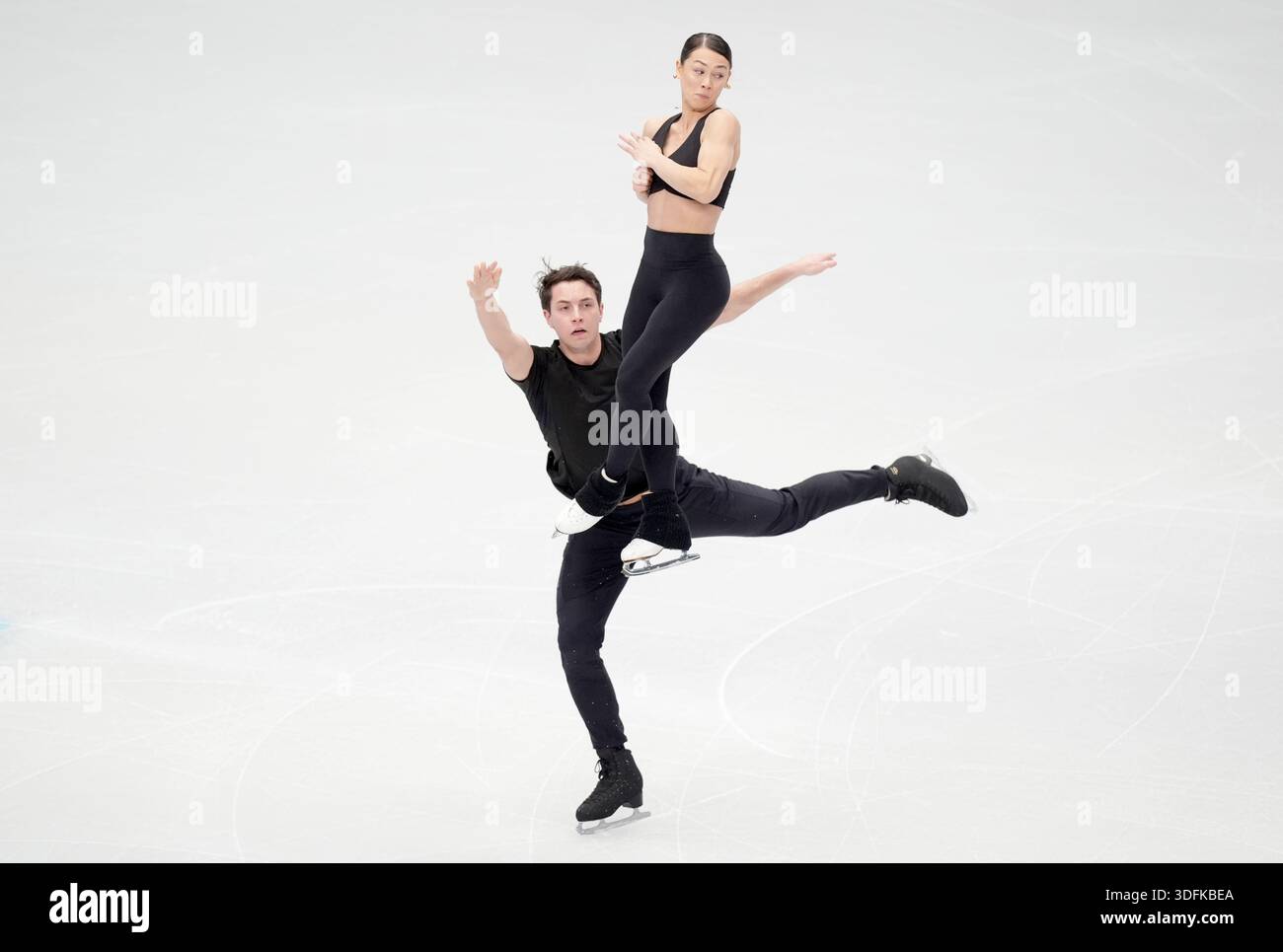 Greay Britain's Anastasia Vaipan-Law and Luke Digby during a practice ...