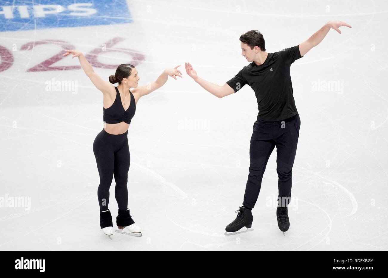 Greay Britain's Anastasia Vaipan-Law and Luke Digby during a practice ...