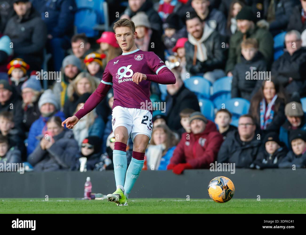 Burnley's Oliver Sonne passes the ball during the Emirates FA Cup third ...