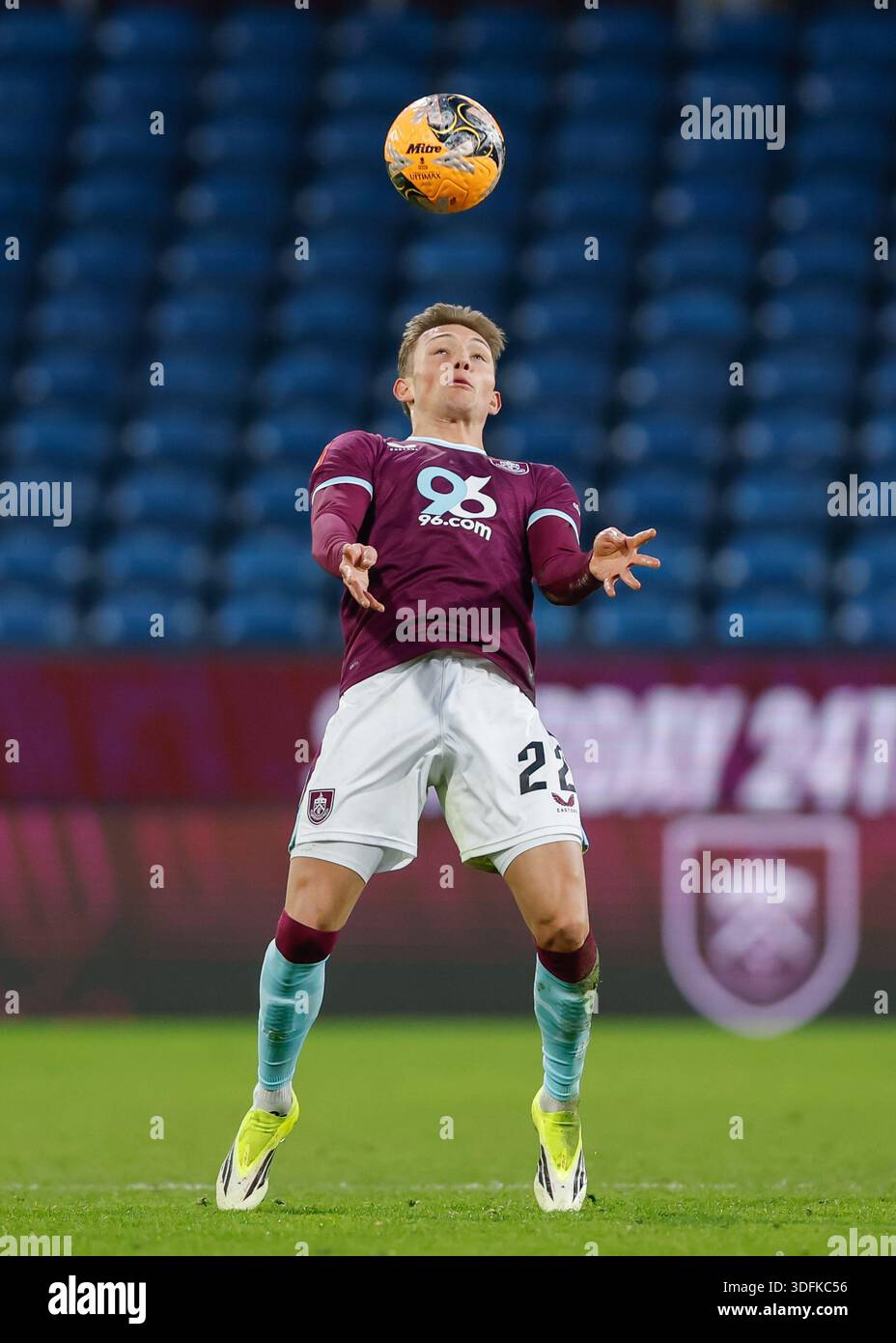 Burnley's Oliver Sonne controls the ball during the Emirates FA Cup ...