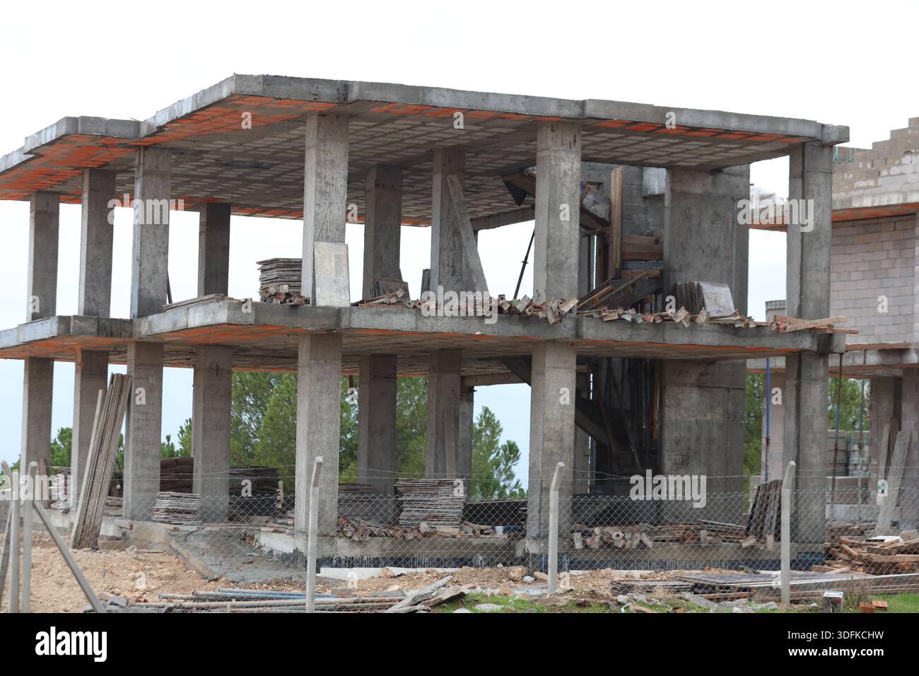 Concrete skeleton in development exposed hi-res stock photography and ...