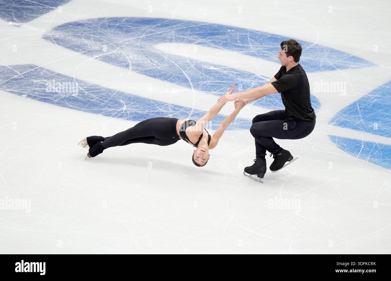 Great Britain's Anastasia Vaipan-Law and Luke Digby during a practice ...