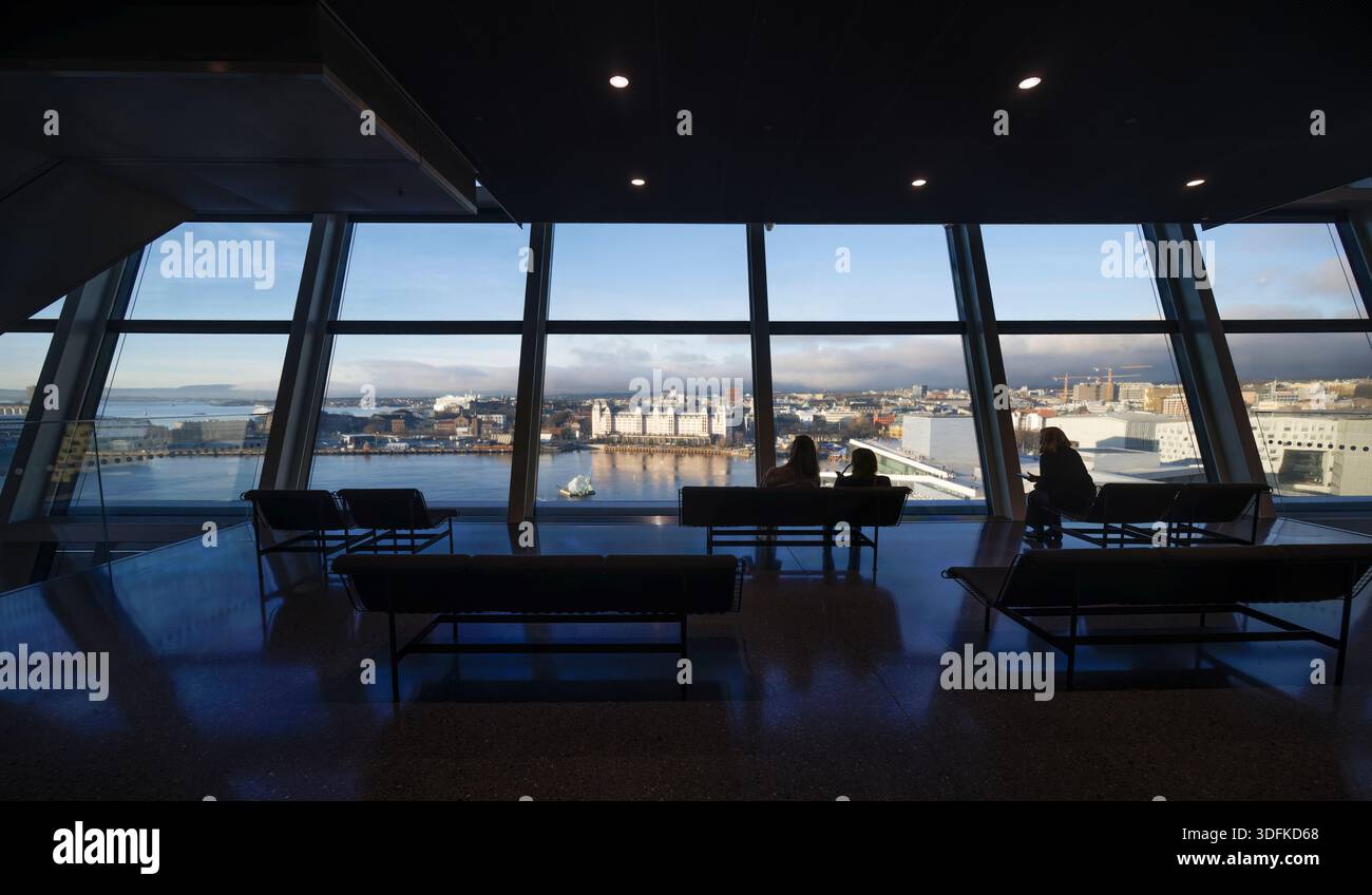 Interior architecture of the Munch Museum (Museet) in Bjorvika district ...
