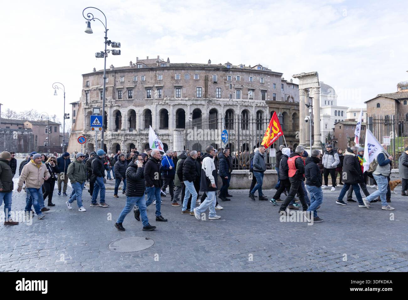 Demonstration in Rome on the occasion of the national taxi drivers ...