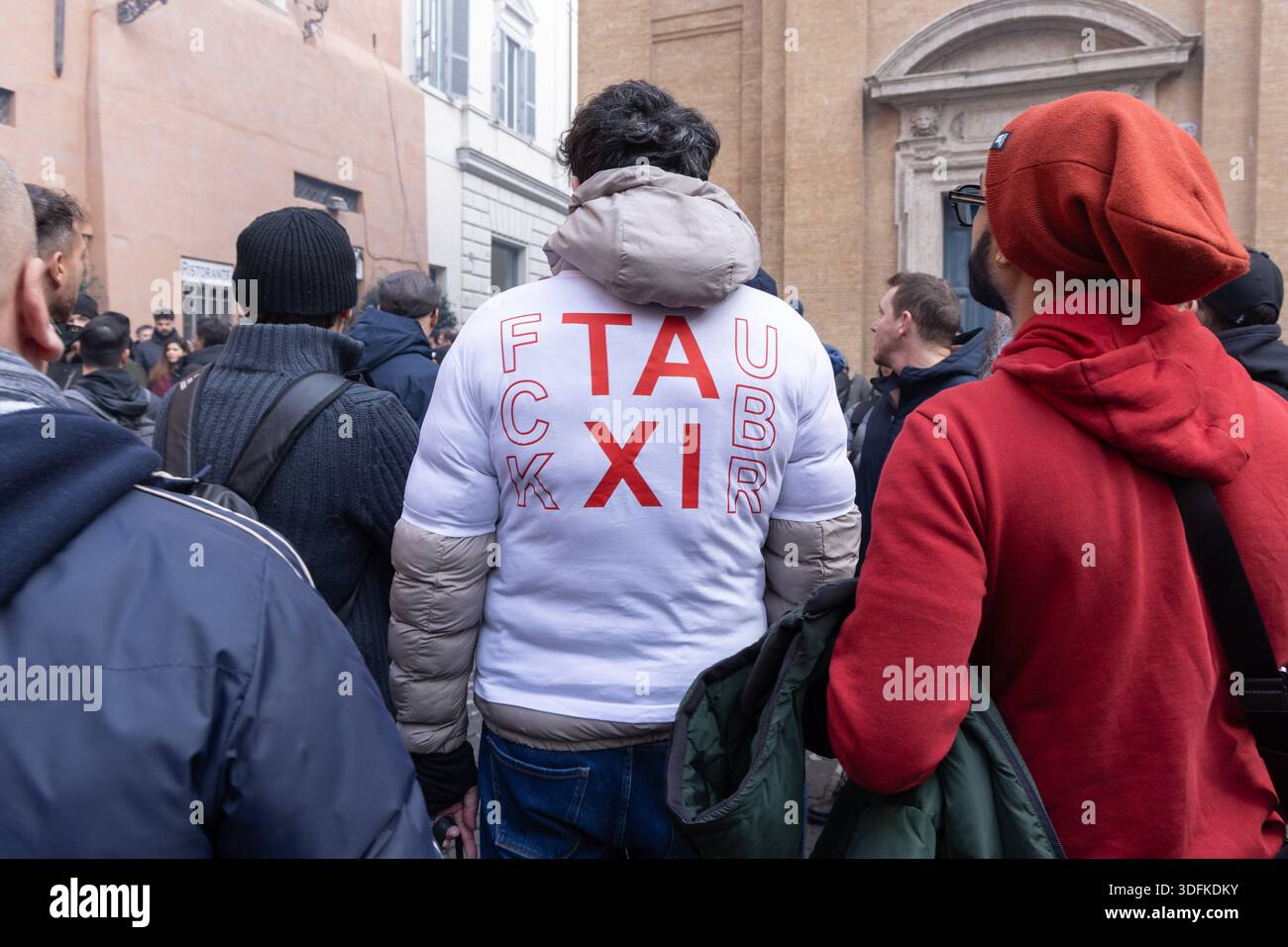 Demonstration in Rome on the occasion of the national taxi drivers ...
