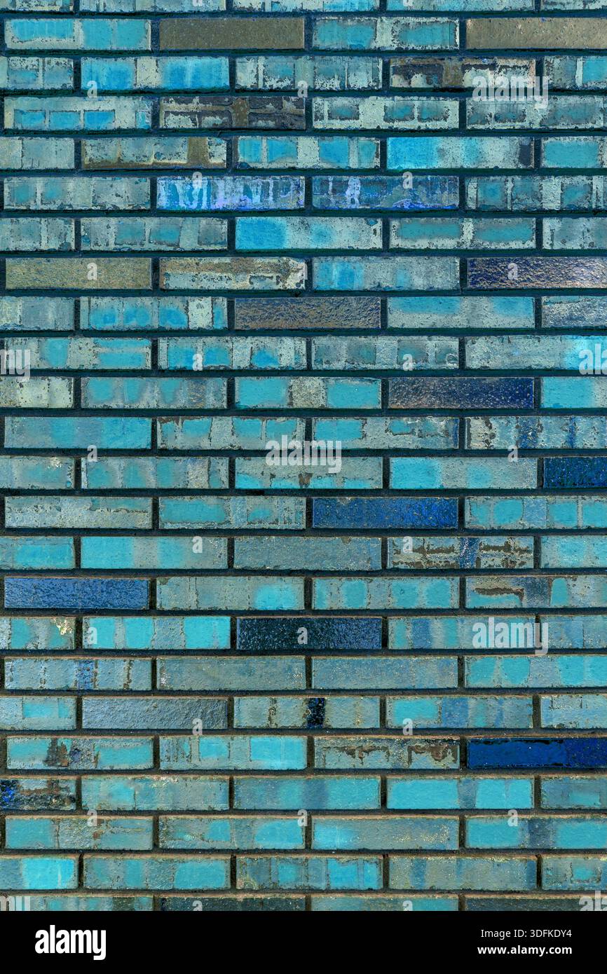 Old blue brick wall. Abstract interior background Stock Photo - Alamy
