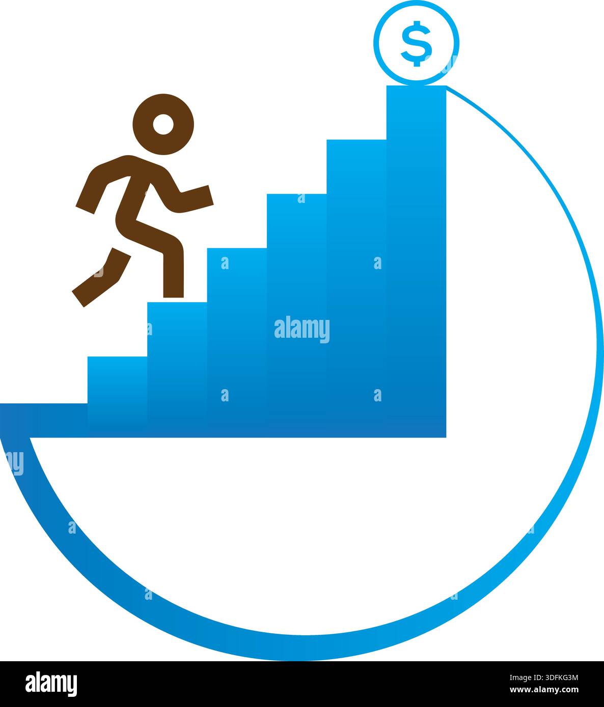 Corporate ladder isolated concept Stock Vector Images - Alamy