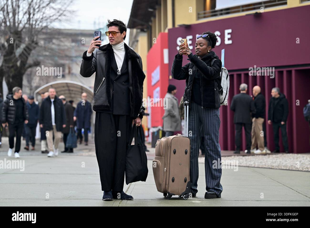 Fortezza da Basso, Florence, Italy, January 13, 2026, Fashion people at ...