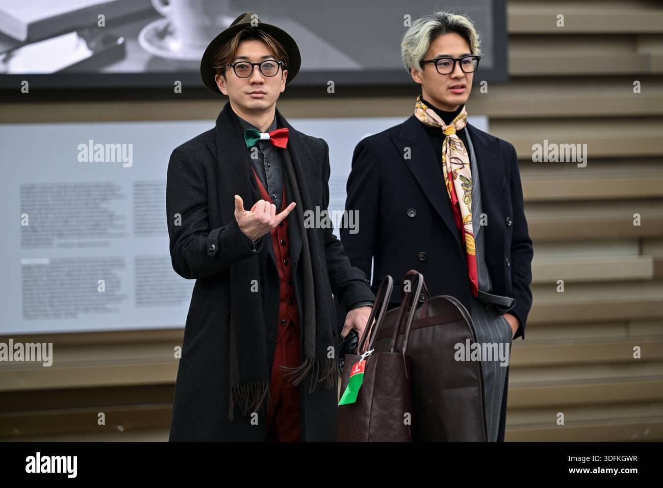 Fortezza da Basso, Florence, Italy, January 13, 2026, Fashion people at ...