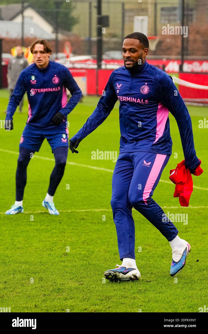 Rotterdam - Cyle Larin of Feyenoord during the training of Feyenoord at ...