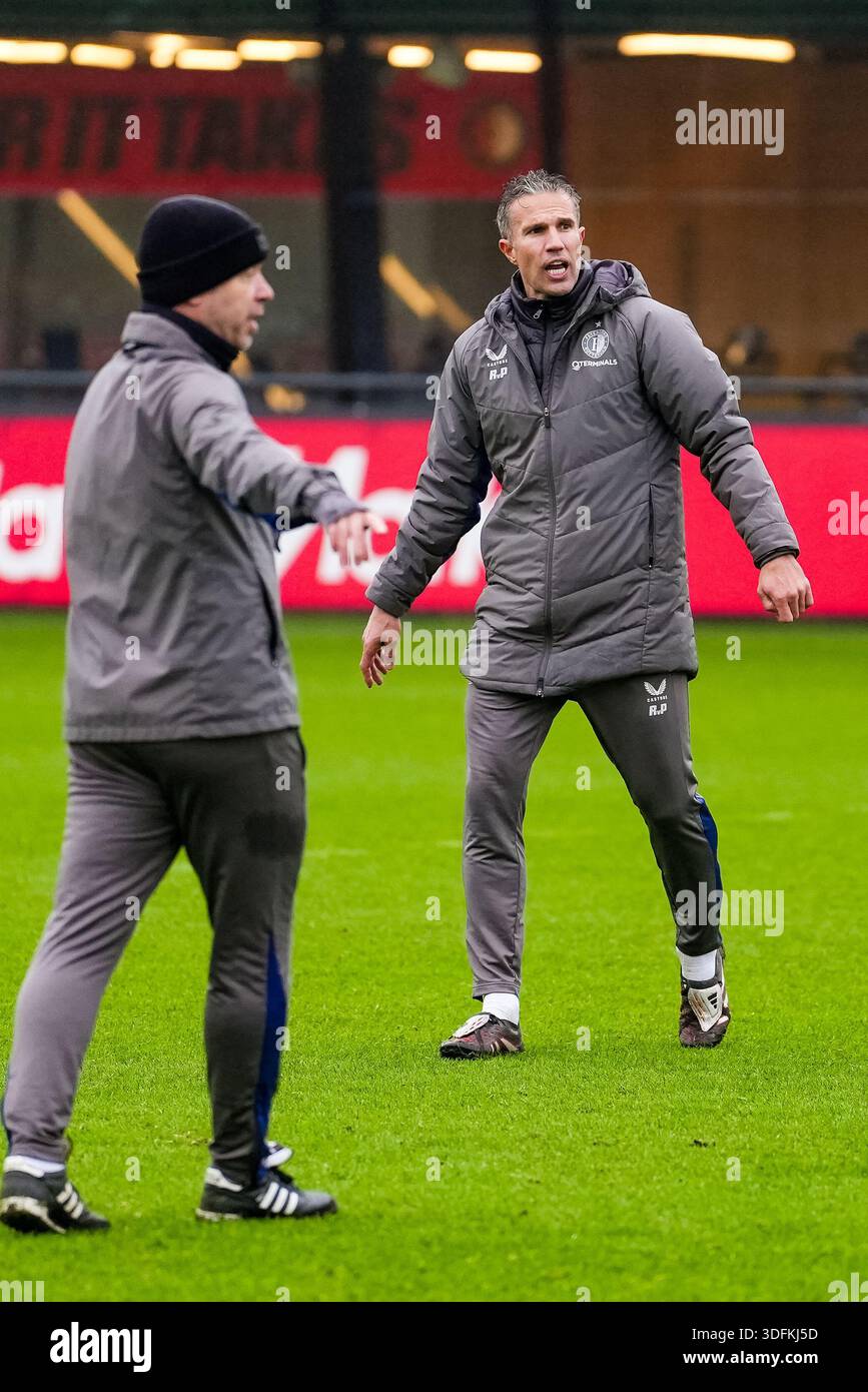 Rotterdam - Feyenoord coach Robin van Persie during the training of ...