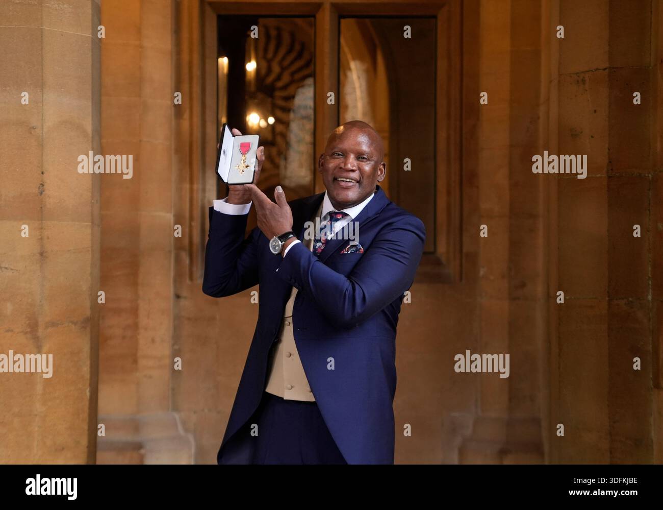 Devon Malcolm after being made an Officer of the Order of the British ...