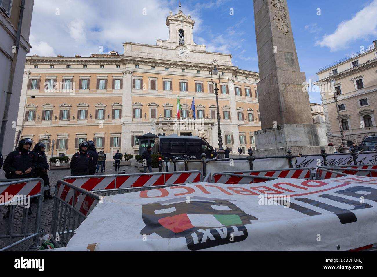 Demonstration in Rome on the occasion of the national taxi drivers ...