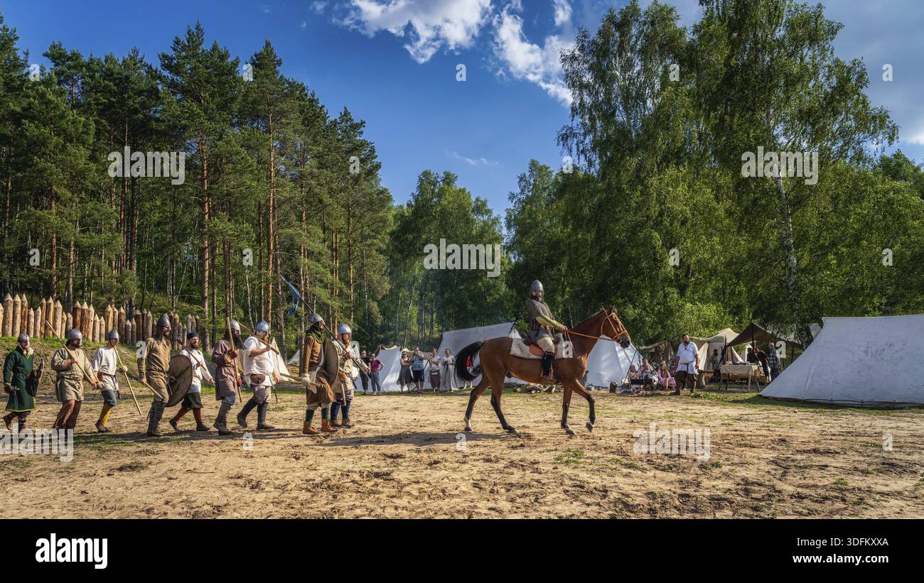 Cedynia, Poland June 2019 Historical reenactment of Battle of Cedynia ...