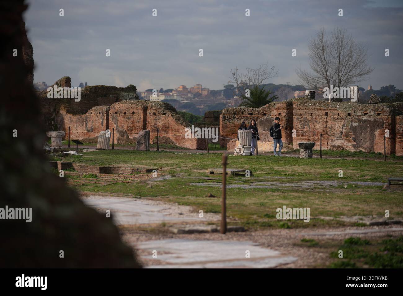 The newly-restored House of Griffins on Palatine Hill, next to the Colosseum, in Rome, Tuesday ...