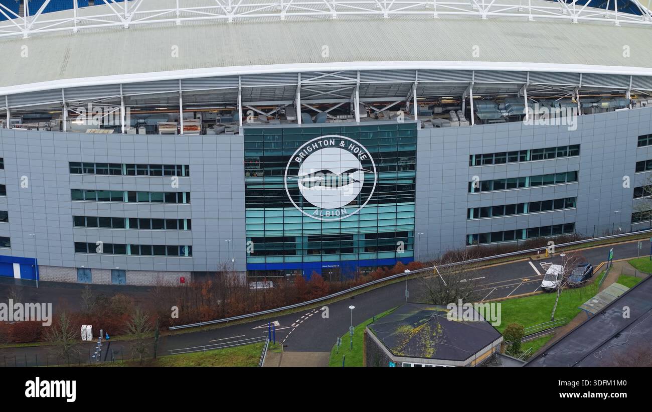 BRIGHTON, UK - JANUARY 08, 2026 - American Express Community Stadium ...