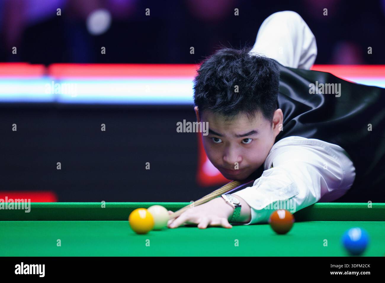 during the match between Kyren Wilson and Si Jiahui at The Johnstone’s ...