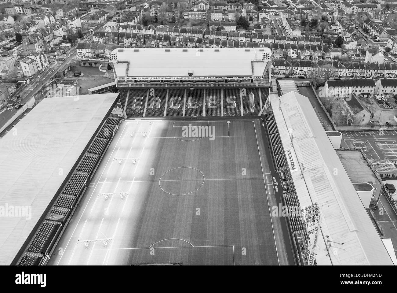 Crystal palace selhurst park stadium Black and White Stock Photos ...