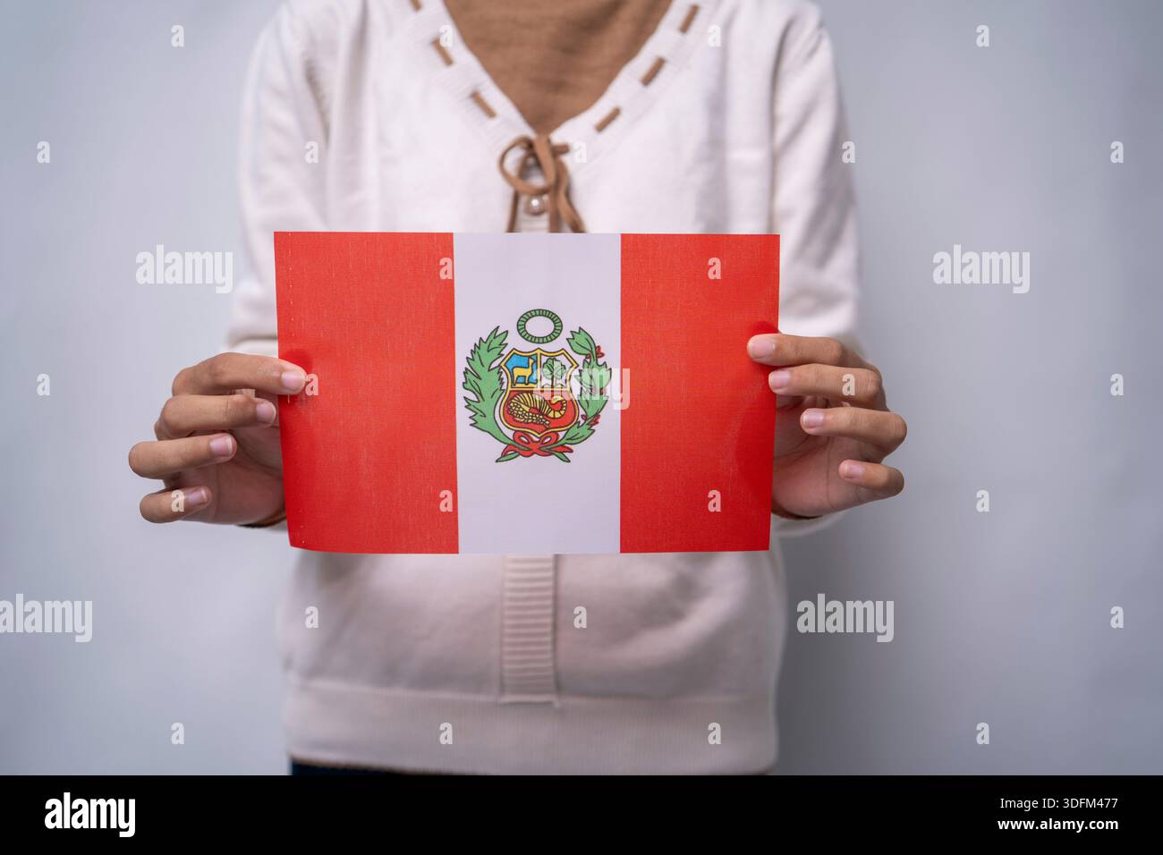 Peru civic flag hi-res stock photography and images - Alamy