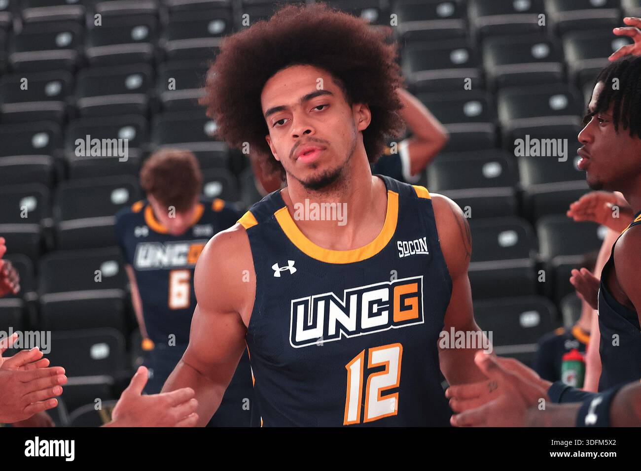 SPARTANBURG, SC - JANUARY 07: UNCG Spartans forward Justin Neely (12 ...